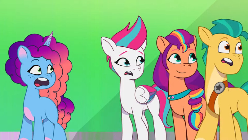 #3123046 - safe, derpibooru import, screencap, hitch trailblazer, sunny starscout, zipp storm ...