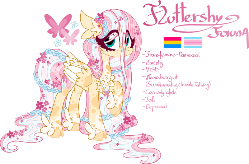 #3126413 - safe, artist:mrufka69, derpibooru import, fluttershy, pony, alternate design, cloven ...