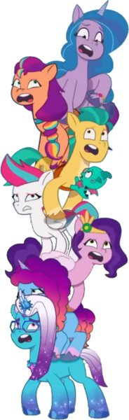 #3128555 - safe, artist:pascalmulokozi2, derpibooru import, hitch trailblazer, izzy moonbow ...