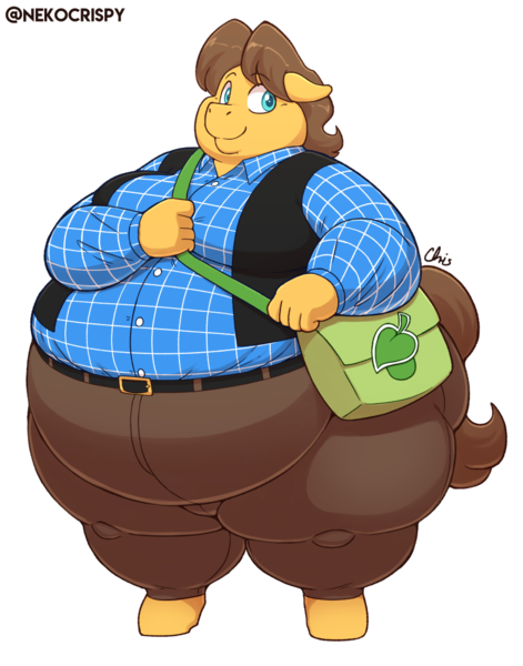 #2908006 - safe, artist:nekocrispy, derpibooru import, caramel, anthro, earth pony, unguligrade ...