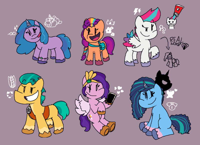 #2926093 - safe, artist:dewott2501, derpibooru import, hitch trailblazer, izzy moonbow, misty ...