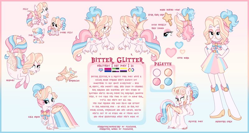 #2942527 - safe, artist:fizzlefer, derpibooru import, oc, oc:bitter glitter, unofficial ...