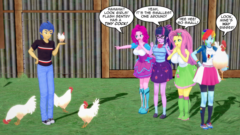 #2953452 - suggestive, artist:misunderstoodsecrets, derpibooru import, flash sentry, fluttershy ...