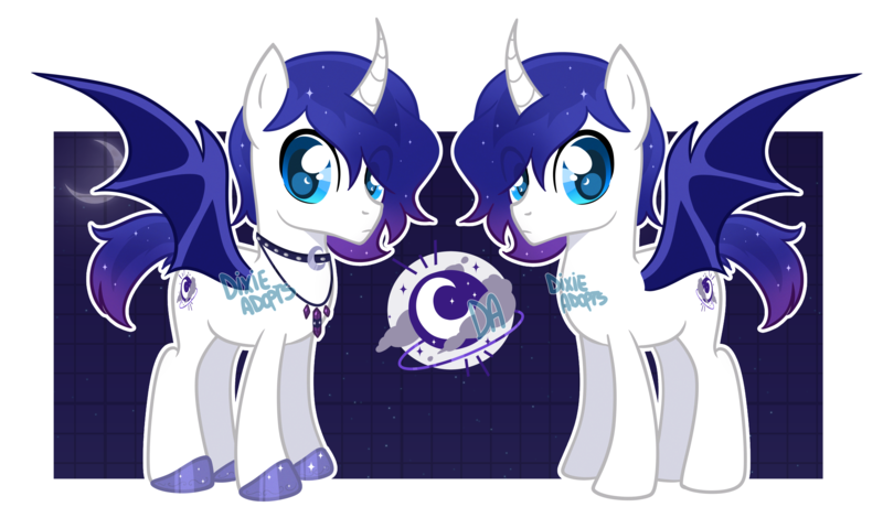 #2978114 - safe, artist:dixieadopts, derpibooru import, oc, oc:moon's muse, alicorn, bat pony ...