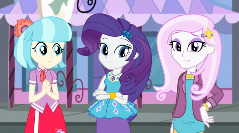 #2979179 - safe, derpibooru import, coco pommel, fleur-de-lis, rarity ...