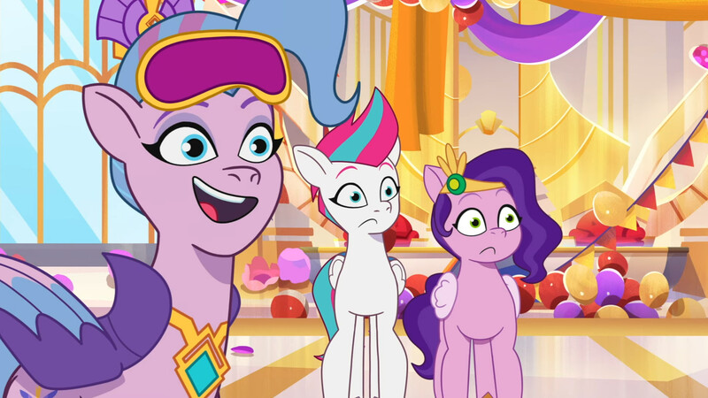 #2969575 - safe, derpibooru import, screencap, pipp petals, queen haven, zipp storm, pegasus ...