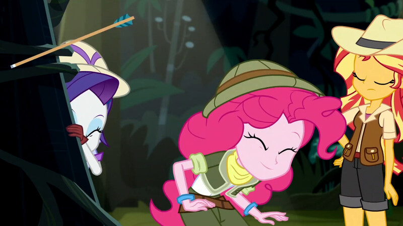 #2993470 - safe, derpibooru import, screencap, pinkie pie, rarity, sunset shimmer, human, dance ...