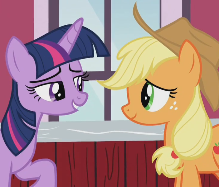 #2986874 - safe, derpibooru import, screencap, applejack, twilight ...