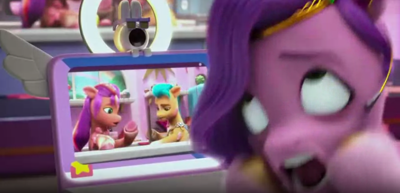 #3010773 - safe, derpibooru import, screencap, hitch trailblazer, pipp petals, sunny starscout ...