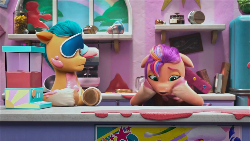 #3010944 - safe, derpibooru import, screencap, hitch trailblazer, sunny starscout, g5, my little ...