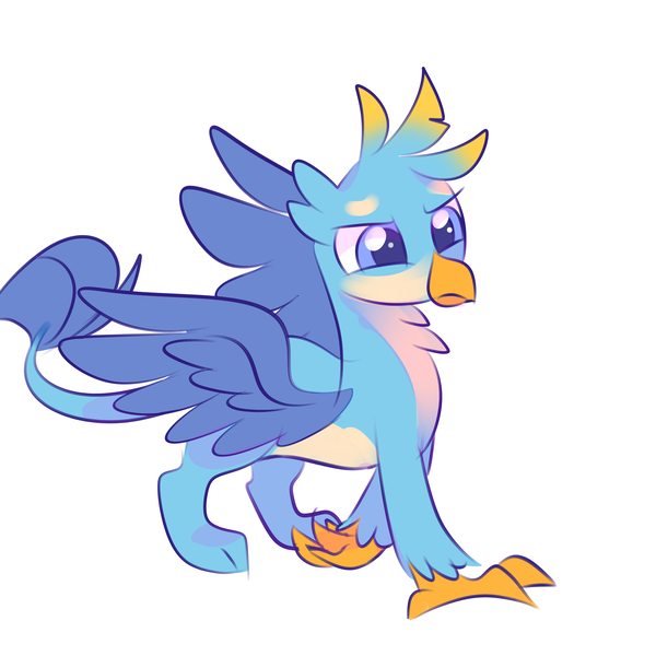 #3016539 - safe, artist:lanlanlc, derpibooru import, gallus, gryphon ...