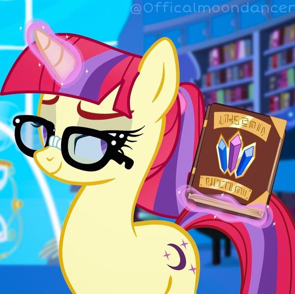 #3016778 - safe, derpibooru import, moondancer, pony, unicorn, book ...