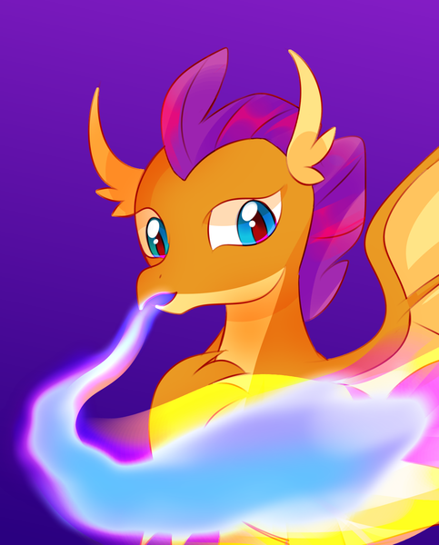 #3019090 - safe, derpibooru import, smolder, blue fire, colorful, derpibooru exclusive ...