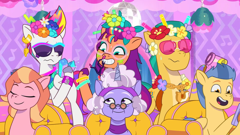 #3009326 - safe, derpibooru import, screencap, hitch trailblazer, sunny starscout, unnamed ...