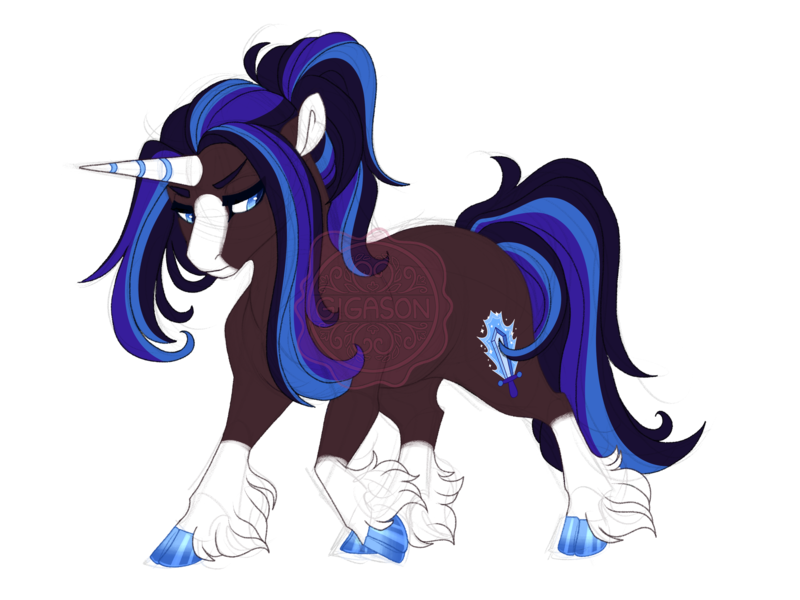 #3037841 - safe, artist:gigason, derpibooru import, oc, oc:secret sword, pony, unicorn, female ...