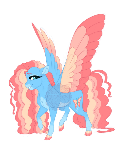 #3051893 - safe, artist:gigason, derpibooru import, oc, oc:butterfly breeze, pegasus, pony ...