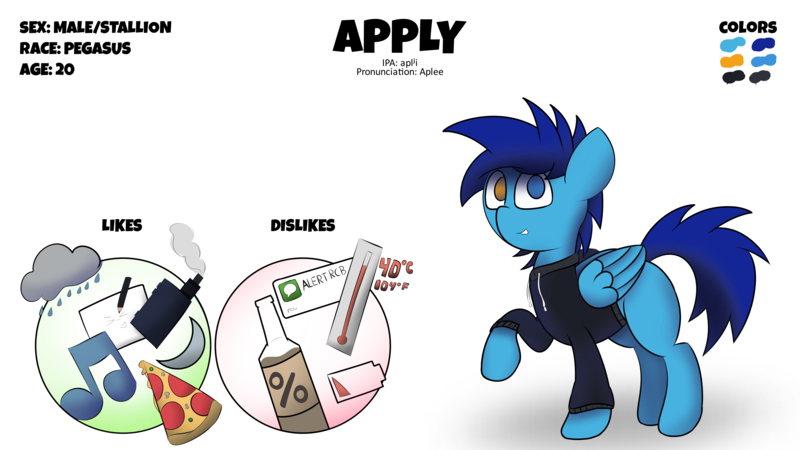 #3054002 - safe, artist:japkozjad, derpibooru import, oc, oc:apply, unofficial characters only ...