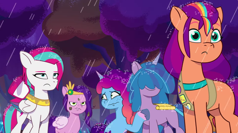 #3057774 - safe, derpibooru import, screencap, izzy moonbow, pipp petals, sunny starscout, zipp ...