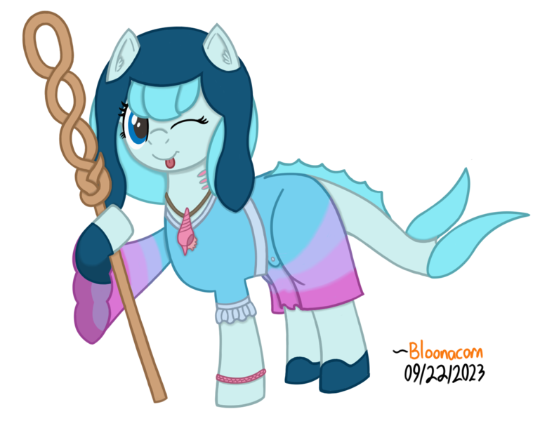 #3058455 - safe, artist:bloonacorn, derpibooru import, oc, unofficial characters only, merpony ...