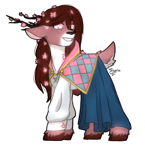 #3048151 - safe, artist:sinrinf, derpibooru import, oc, oc:marite, deer ...