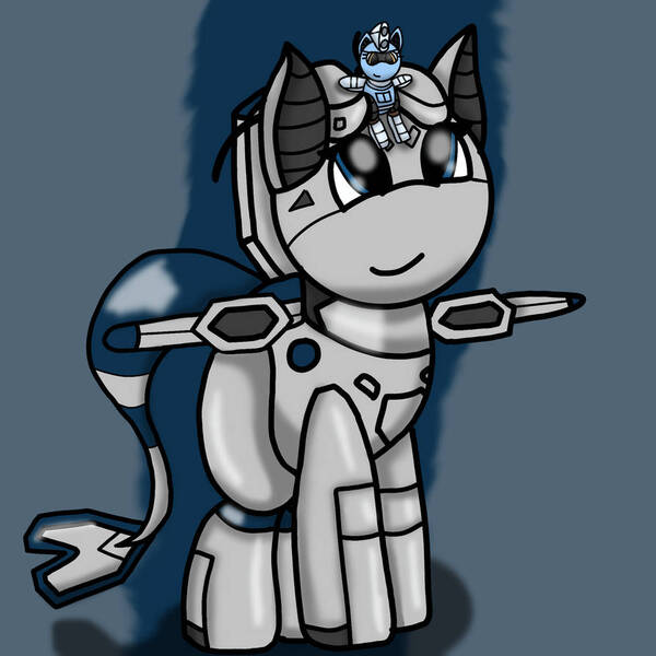 #3144383 - safe, artist:foxfer64_yt, derpibooru import, oc, oc:silverstream (robot pony), oc:xn ...