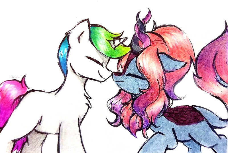 #3149018 - safe, artist:liaaqila, derpibooru import, oc, oc:ardent ember, oc:municorn, kirin ...