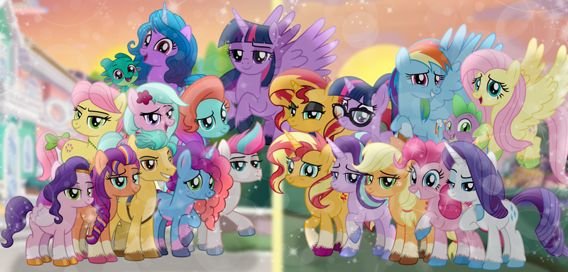 #3356854 - safe, artist:emeraldblast63, derpibooru import, applejack, fluttershy, hitch ...