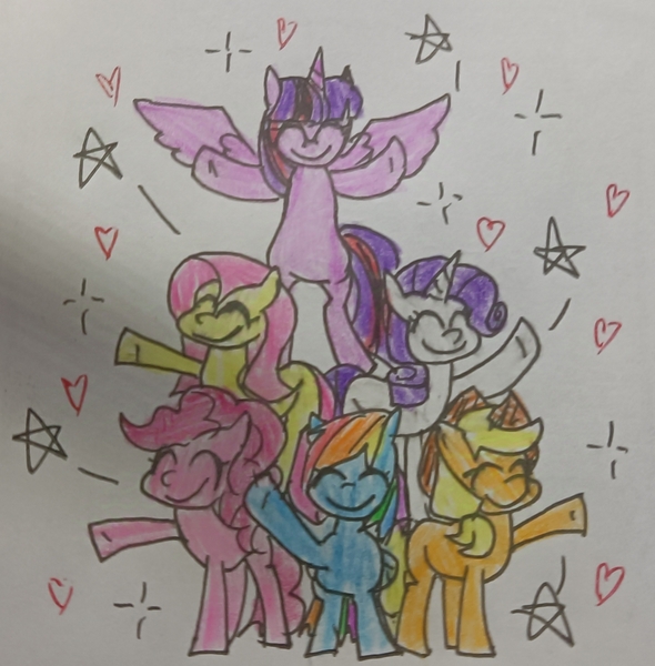 #3364201 - safe, derpibooru import, applejack, fluttershy, pinkie pie, rainbow dash, rarity ...