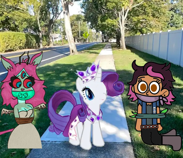 #3368540 - safe, derpibooru import, rarity, demon, human, pony, unicorn ...