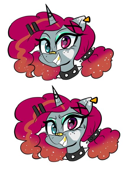 #3413177 - safe, artist:jully-park, derpibooru import, oc, oc:ailee hatter, pony, unicorn, bust ...