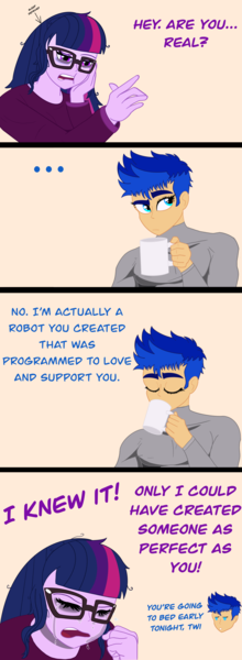 #3159722 - safe, artist:alkabiadiz, derpibooru import, flash sentry, sci-twi, twilight sparkle ...