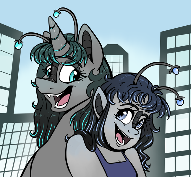 #3157583 - safe, artist:smirk, derpibooru import, oc, oc:caerulea, oc:orchid, unofficial ...