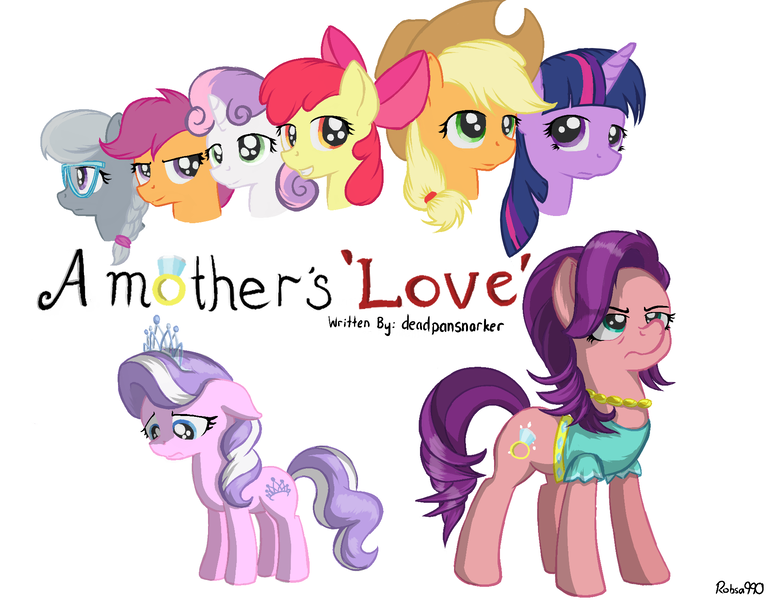 #3189929 - safe, artist:robin jacks, derpibooru import, apple bloom, applejack, diamond tiara ...