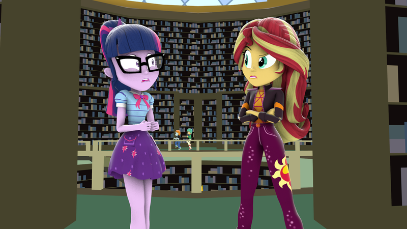 #3191706 - safe, artist:ontheedgeht, derpibooru import, sci-twi, snails, snips, sunset shimmer ...