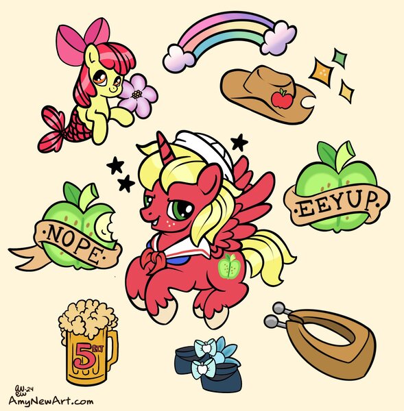 #3175172 - safe, artist:amynewblue, derpibooru import, apple bloom, big ...