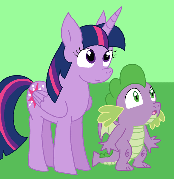 #3175302 - safe, artist:cmara, derpibooru import, spike, twilight sparkle, twilight sparkle ...