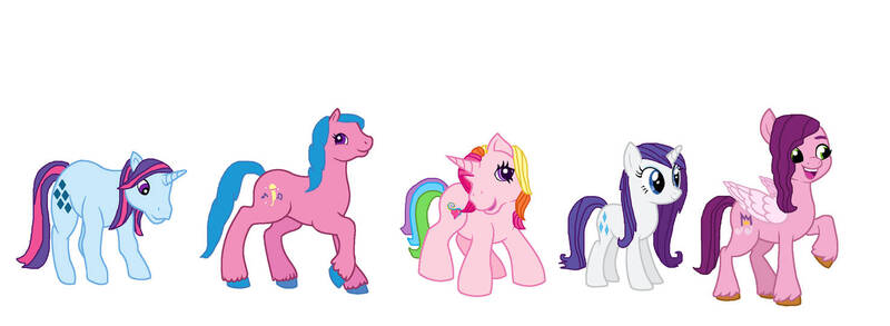 #3235700 - safe, artist:diana173076, derpibooru import, melody, pipp petals, rarity, rarity (g3 ...