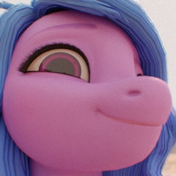 #3236808 - safe, artist:makaryo, derpibooru import, izzy moonbow, pony, unicorn, g5, 3d, close ...