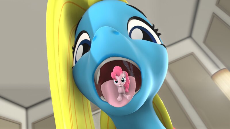 #3274642 - suggestive, artist:arfcade, ponerpics import, pinkie pie, oc, oc:cuteamena ...