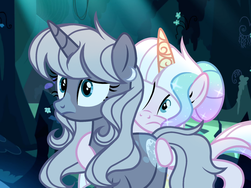 #3314851 - safe, artist:cstrawberrymilk, derpibooru import, oc, oc:mystic sparkles, oc:silver ...