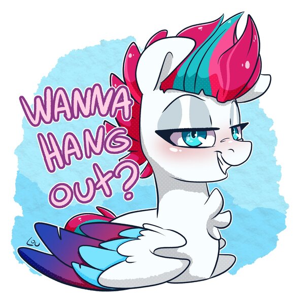 #3286963 - safe, artist:lou, ponerpics import, zipp storm, bird, pony ...