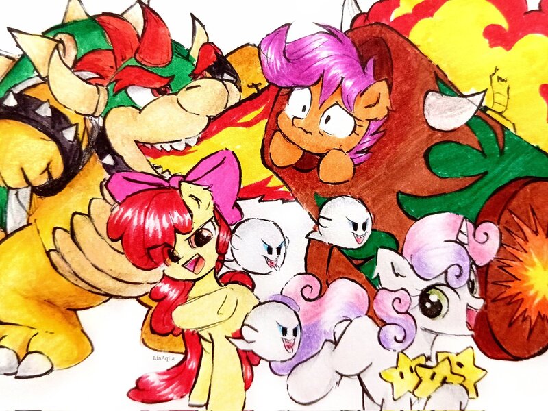 #3334617 - safe, artist:liaaqila, derpibooru import, apple bloom ...