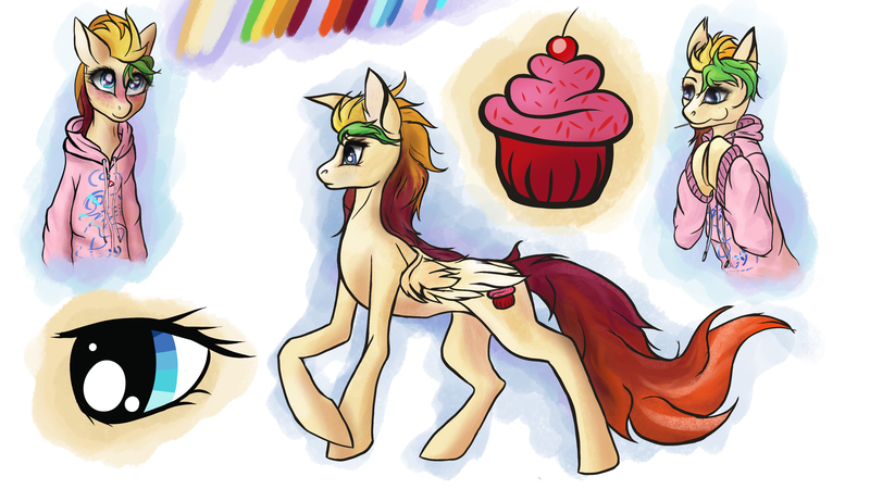 #3339893 - safe, artist:arisu-kun, derpibooru import, oc, oc:cupcake cherry, unofficial ...