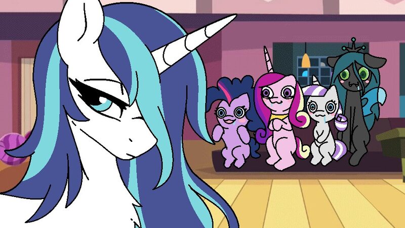 #3347382 - safe, artist:tamers12345, derpibooru import, pinkie pie, princess cadance, queen ...