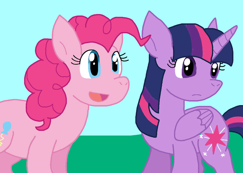 #3326177 - safe, artist:cmara, derpibooru import, pinkie pie, twilight sparkle, twilight sparkle ...