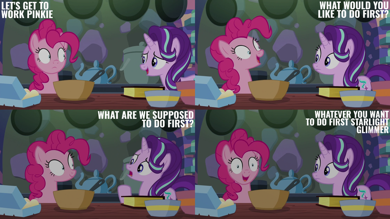 #3327420 - safe, derpibooru import, edit, edited screencap, editor:quoterific, screencap, pinkie ...