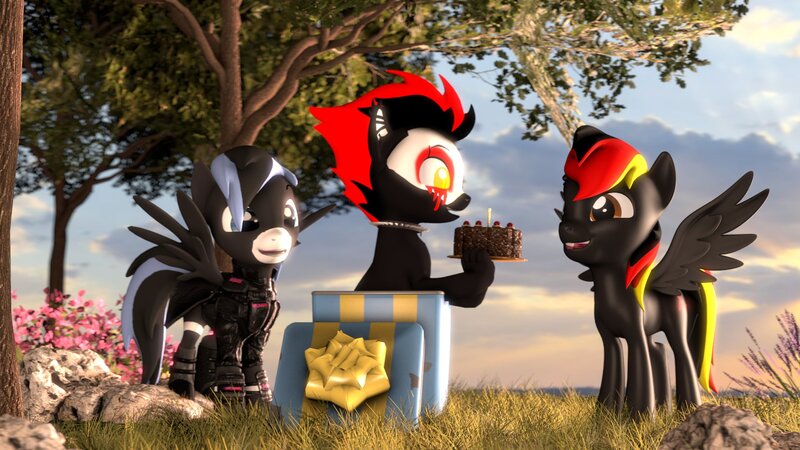 #3430866 - safe, artist:fallenponiesproduction, ponerpics import, oc, oc:angel wolf, oc:beowolf ...