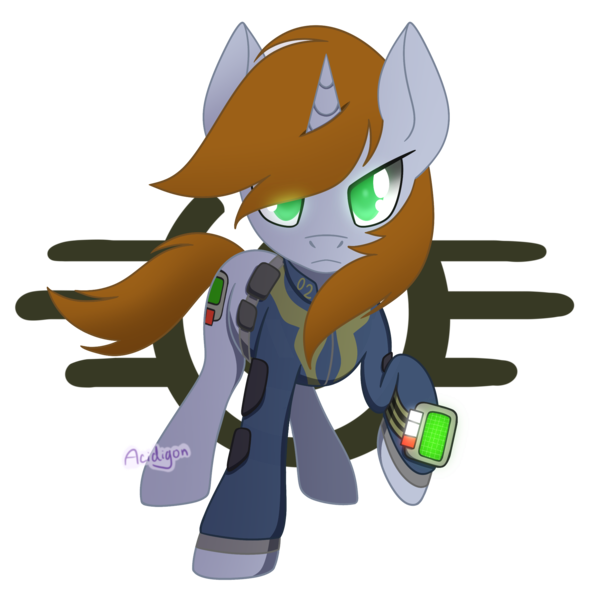 #3438772 - safe, artist:acidigon, derpibooru import, oc, oc:littlepip, unofficial characters ...