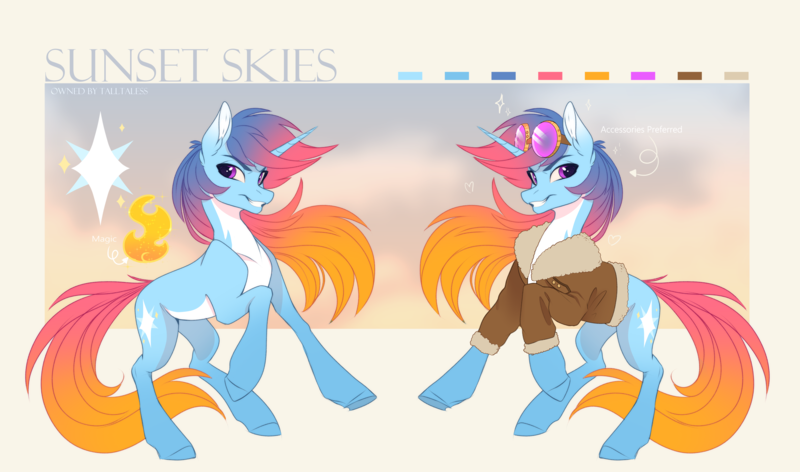 #3441604 - safe, artist:nettlemoth, derpibooru import, oc, oc:sunset skies, unofficial ...