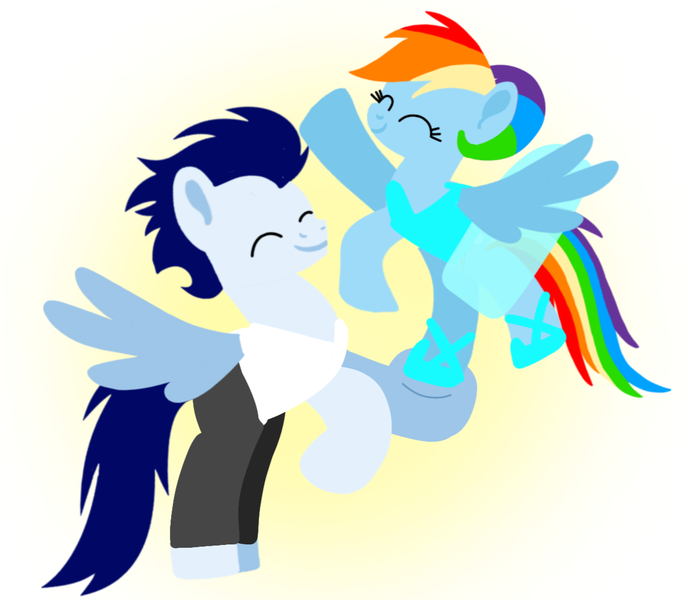 #3442277 - safe, artist:mlplary6, derpibooru import, rainbow dash, soarin', pegasus, pony, g4 ...